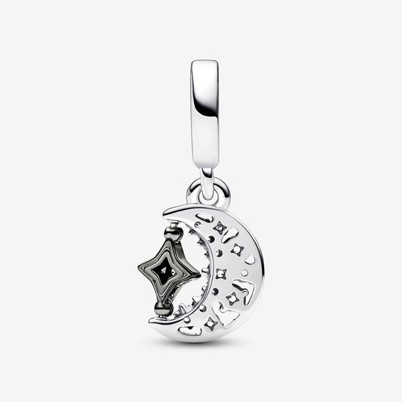 Pandora | Jewelry | Pandora Sparkling Crescent Moon Spinnable Star ...